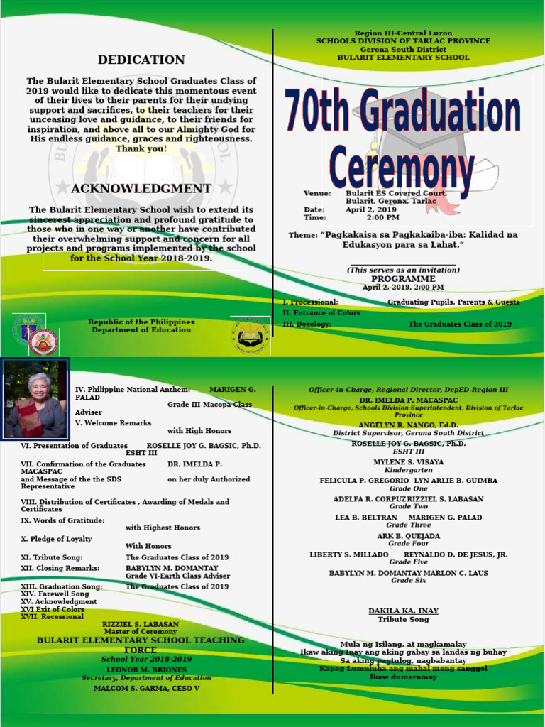 Graduation Day 2018 2019 | PDF