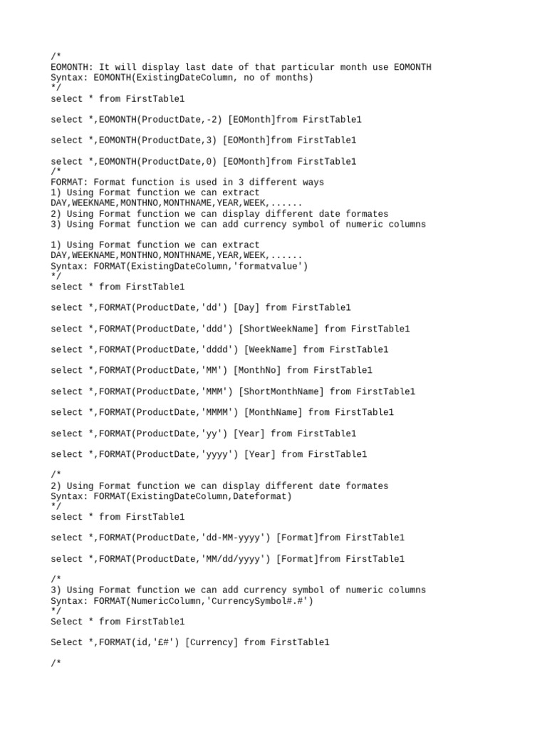 Batch22 SQLServerScript16 | PDF | Grammar | Computer Programming