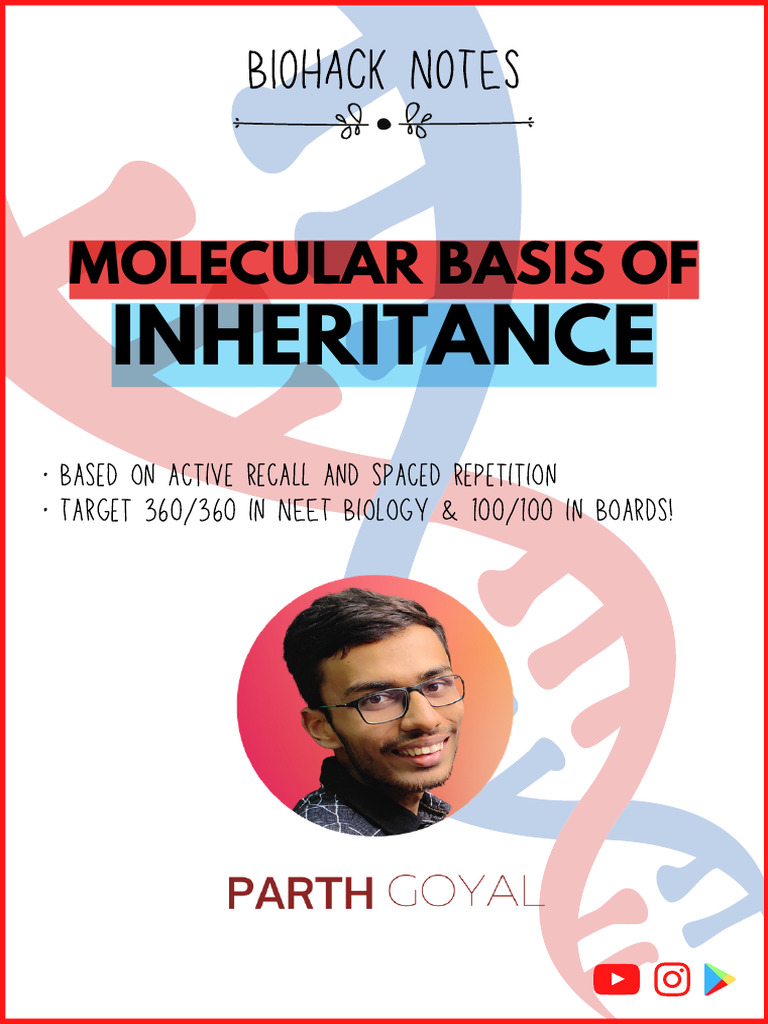 Molecular Basis of Inheritance BIOHACK | PDF | Genetic Code | Operon