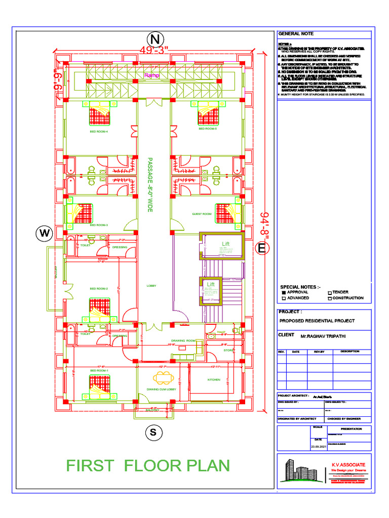 First Floor Plan for Residential Project | PDF
