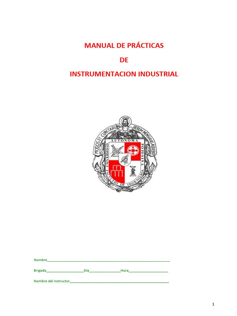 Manual de Prácticas en Instrumentación Industrial | PDF | Medición | Sensor