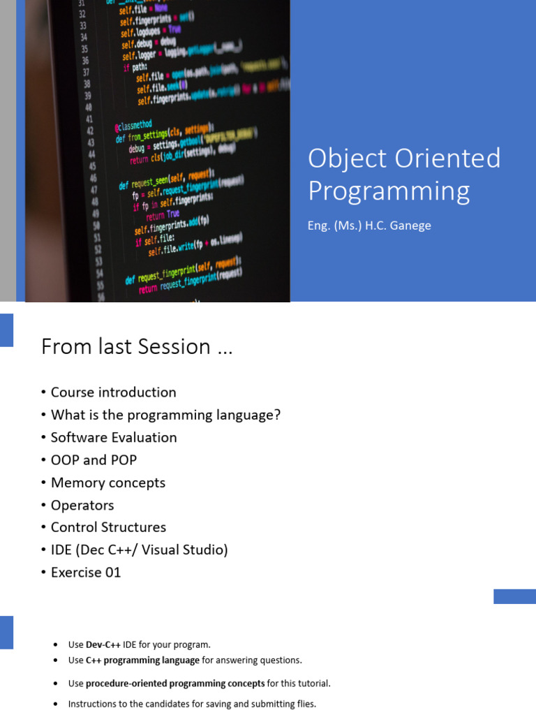 Lecture 02 Oop Class And Object Pdf Class Computer Programming 6205