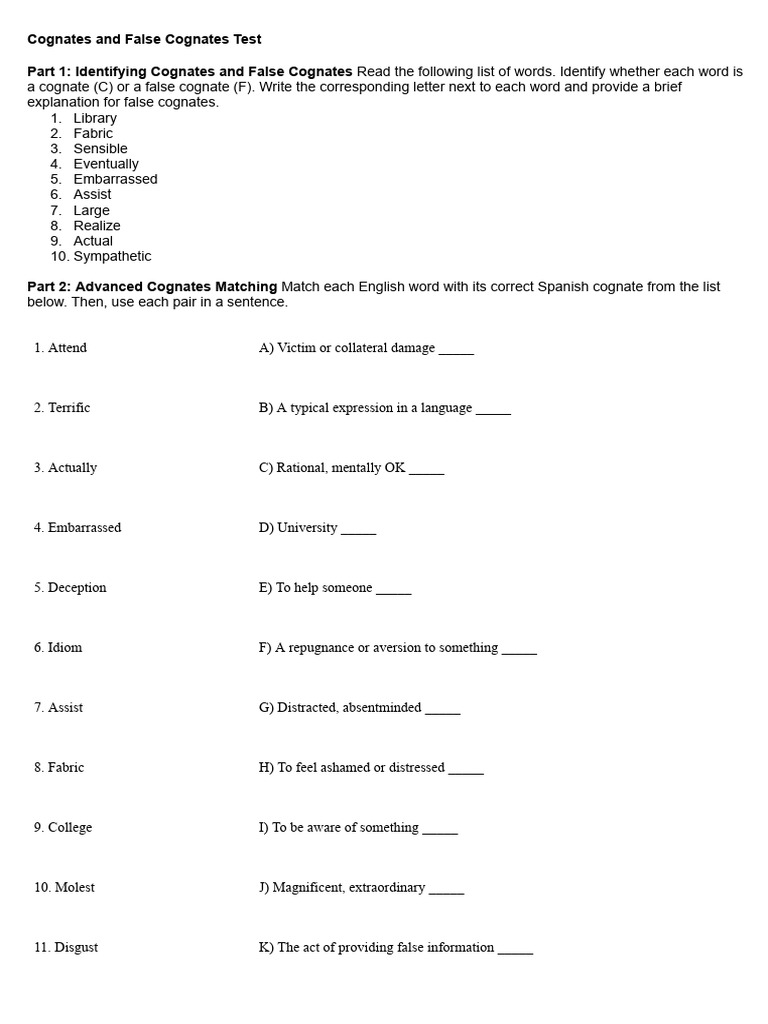 Cognados y Falsos Cognados | PDF | Engines | Engineering