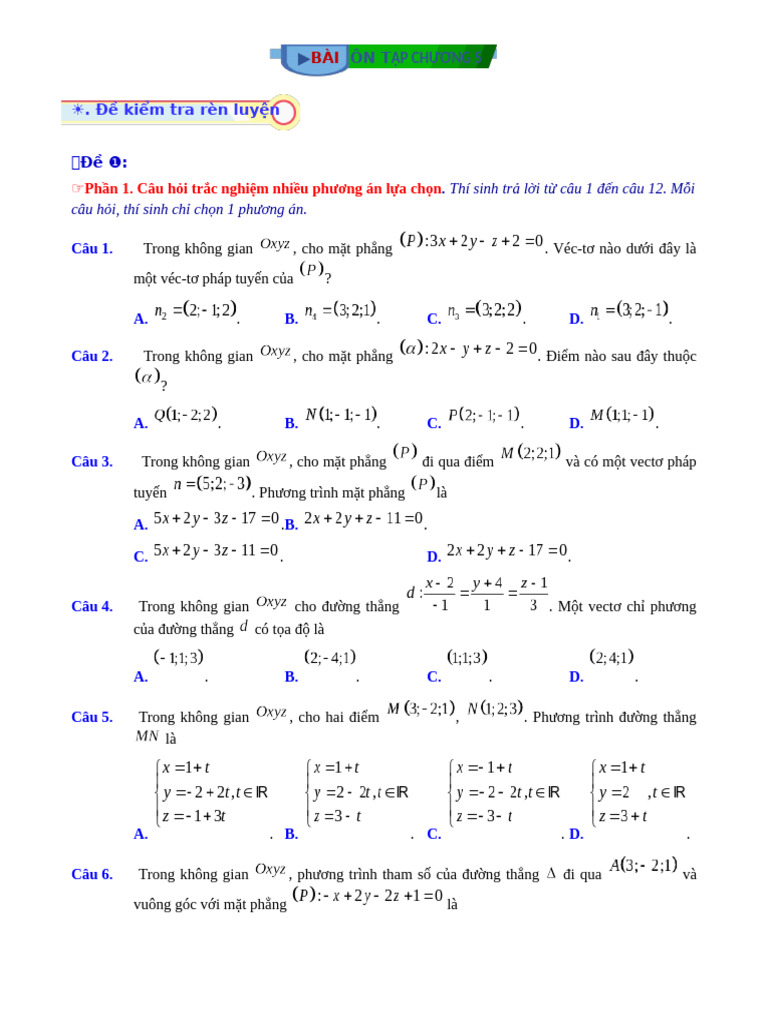 C5-Bai Tap On Chuong 5-HS | PDF