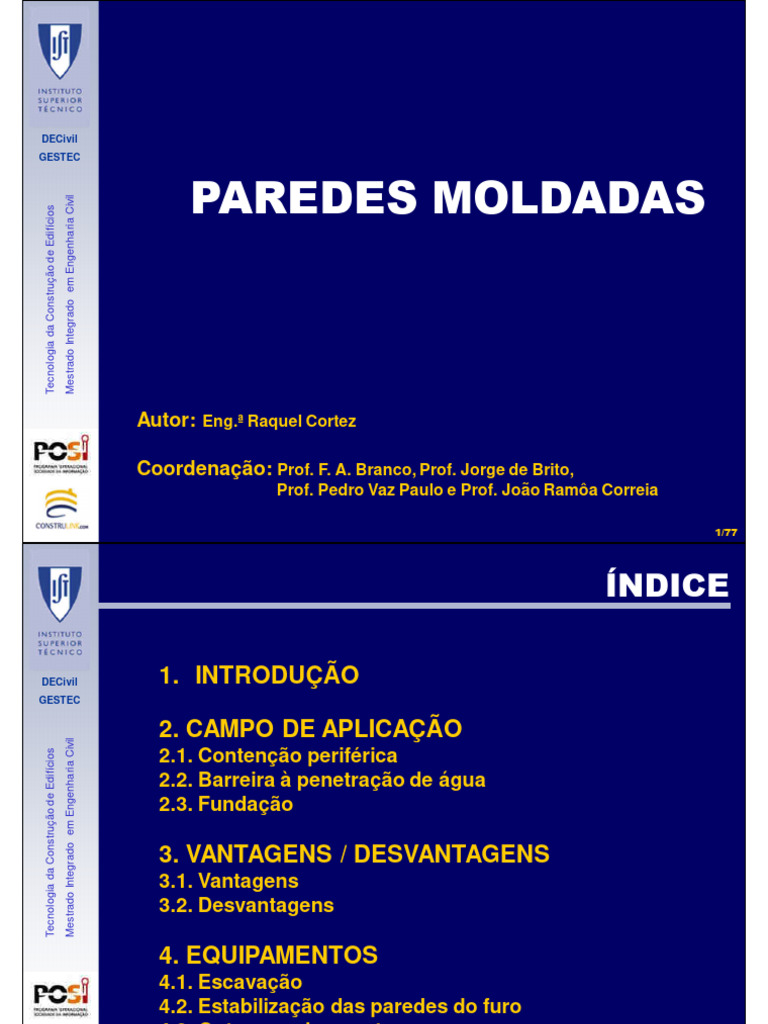Paredes Moldadas na Construção Civil | PDF | Engenharia Civil | Engenharia