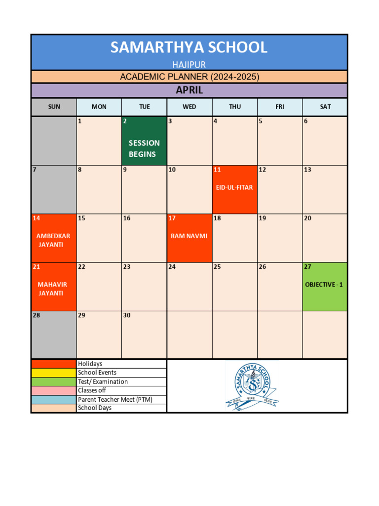 Academic Planner (2024-25) | PDF | Hindu Worship | Religious Holidays