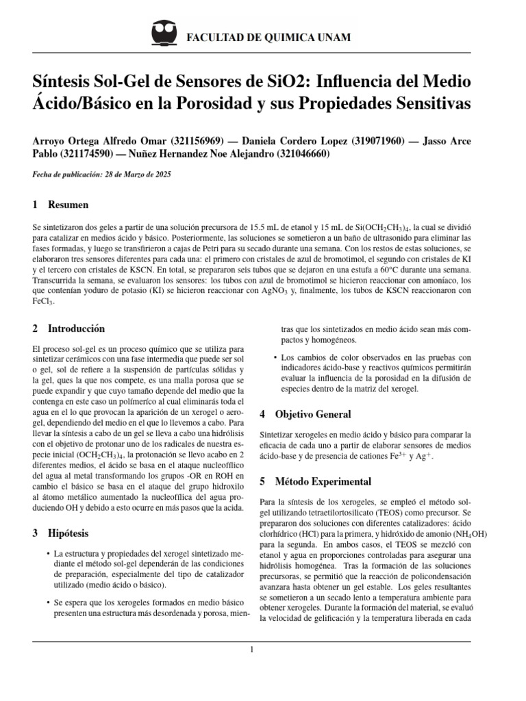 Reporte P4 Lab QES Equipo 2 | PDF | Ácido | Moléculas