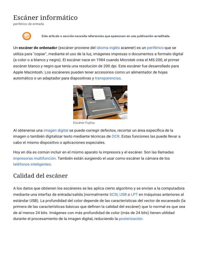 Tipos y funciones de escáneres | PDF | Escáner de imagen | Tecnología ...
