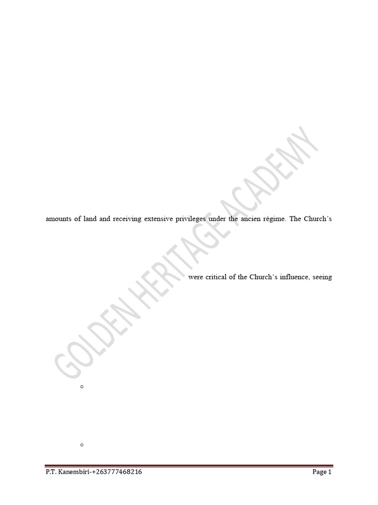 Civil Constitution of the Clergy (1790) | PDF | Political Science