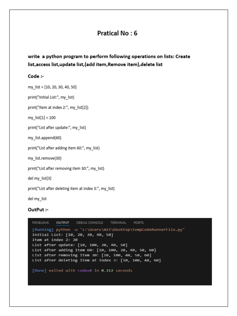 Practical No 6 | PDF