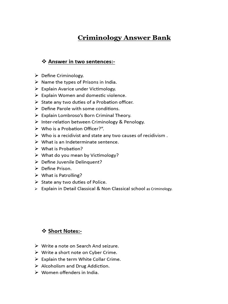 Criminology Concepts and Issues Explained | PDF