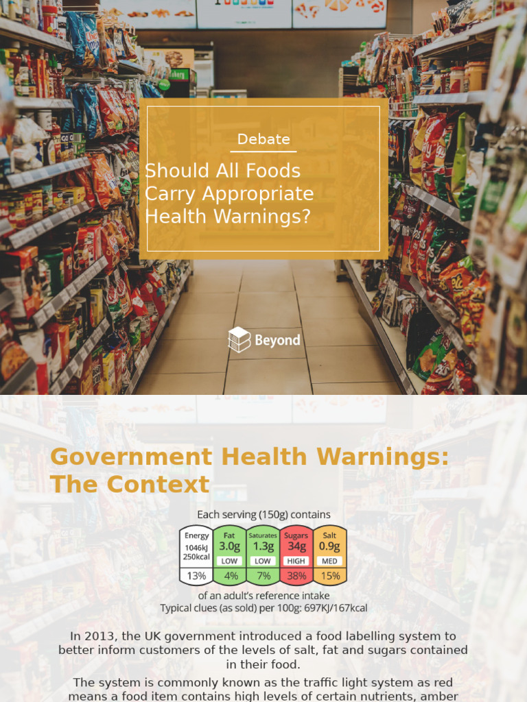 Should All Foods Carry Appropriate Health Warnings | PDF | Foods ...