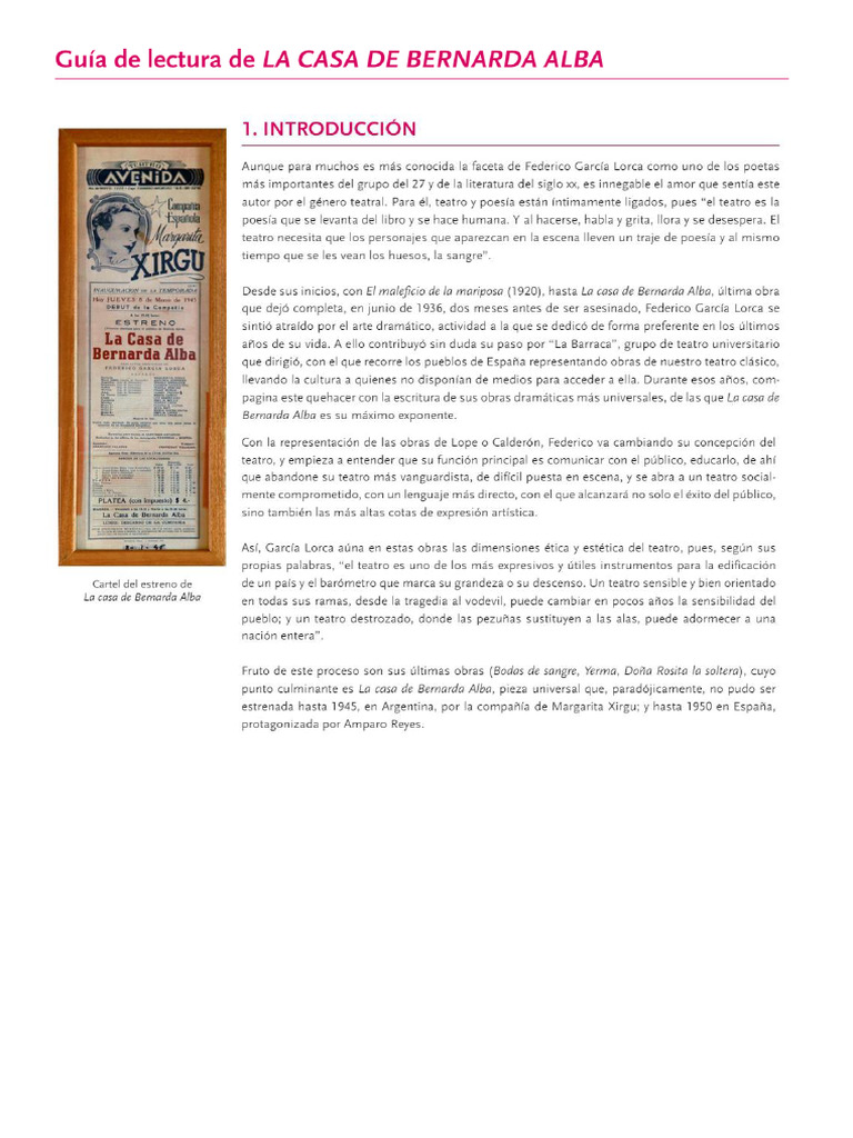 Guia La Casa de Bernarda Alba | PDF
