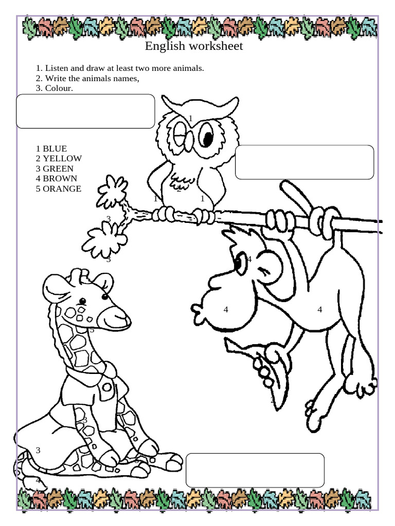 7 Color Animals | PDF