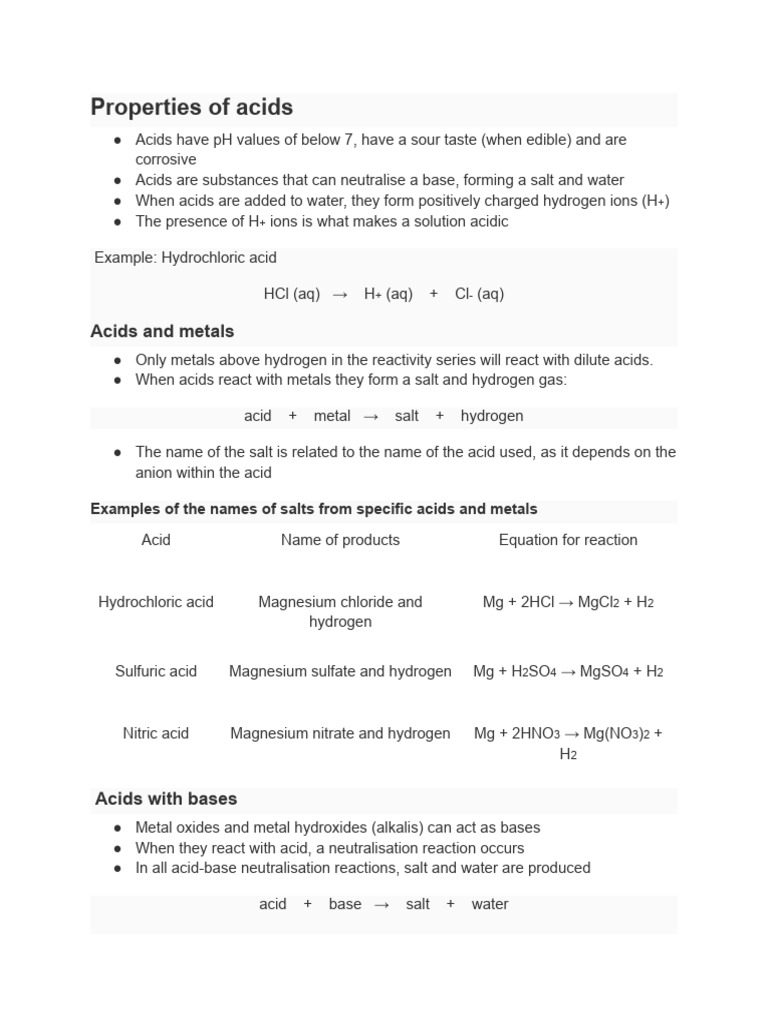 Understanding Acids and Bases Properties | PDF | Acid | Ph