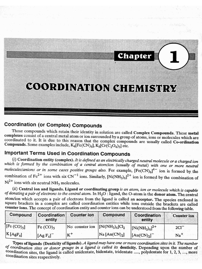 Coordination Chemistry | PDF