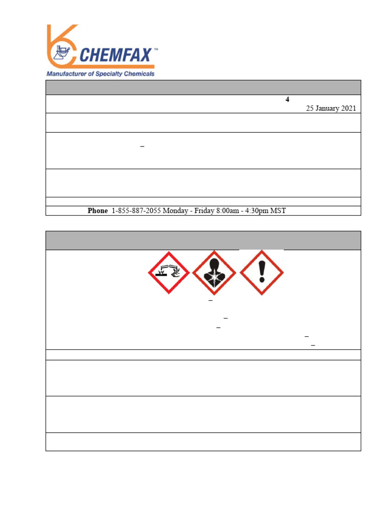 Hydrochloric Acid SDS Version 4 2021 | PDF | Vomiting | Fires