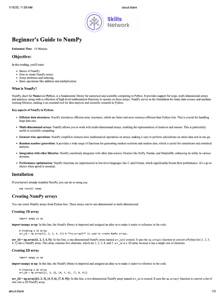 Numpy | PDF