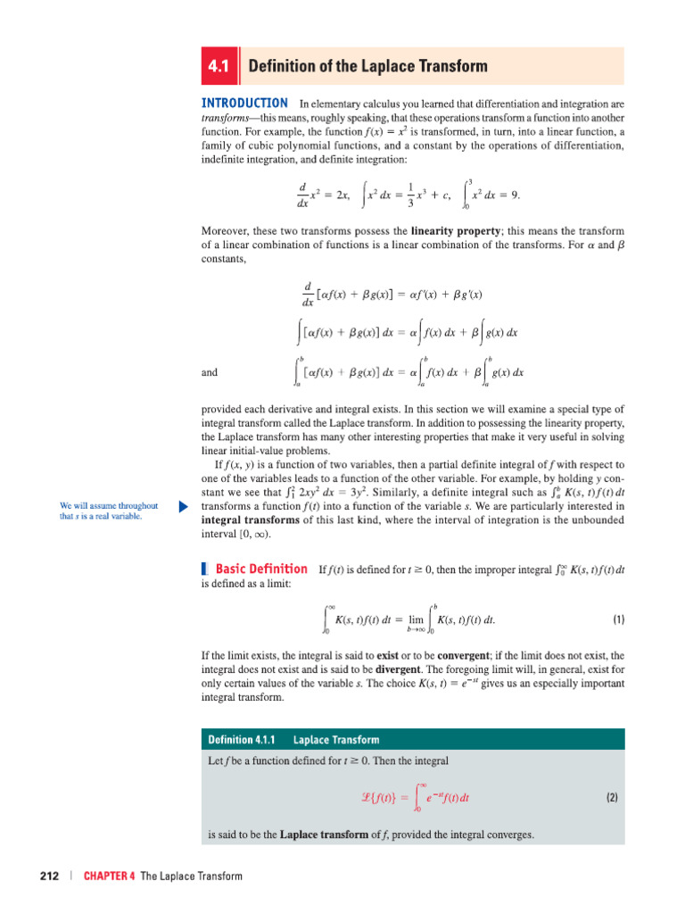 Laplace Transform | PDF