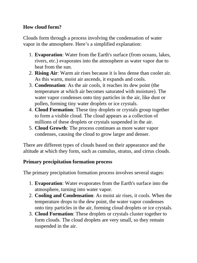 Important-III | PDF | Precipitation | Cloud