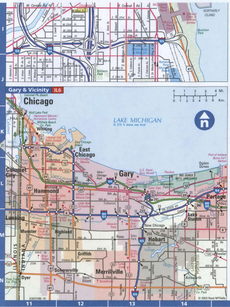 Indianapolis, Illinois, and Indiana Cities Road Map | PDF