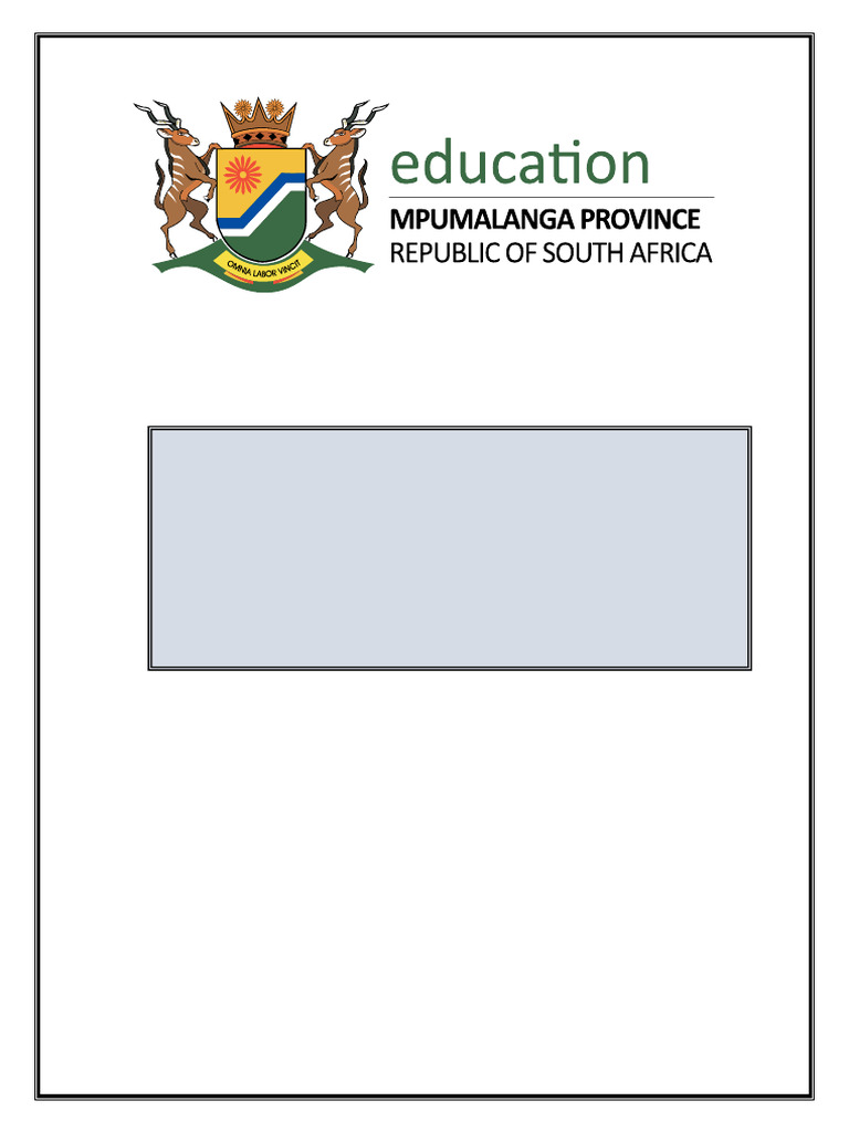 Ehlazeni District Gr12 Control Test 2024 Marking Guidelines | PDF ...