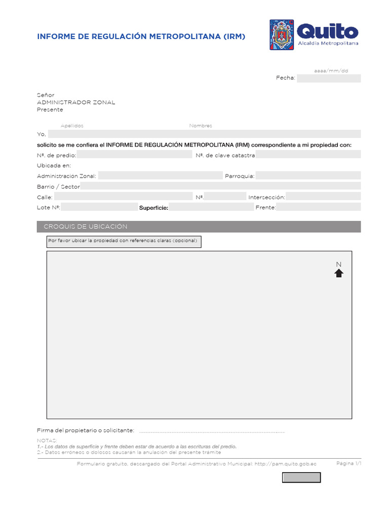 Formulario Irm | PDF