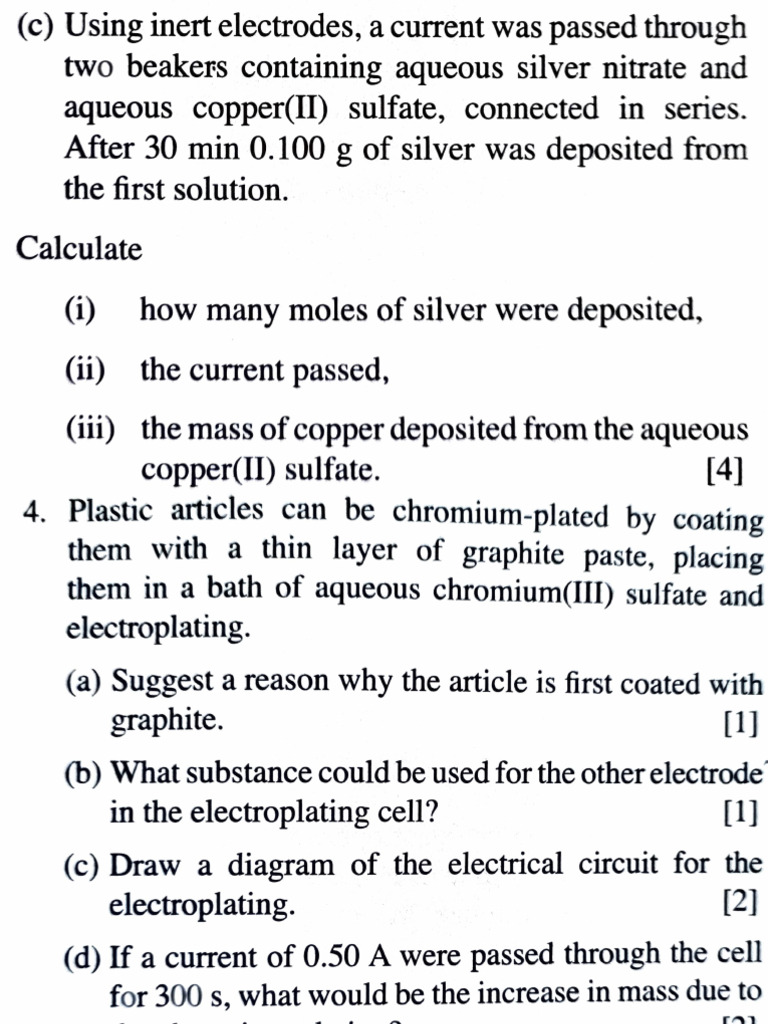 Electrolysis Calculations | PDF