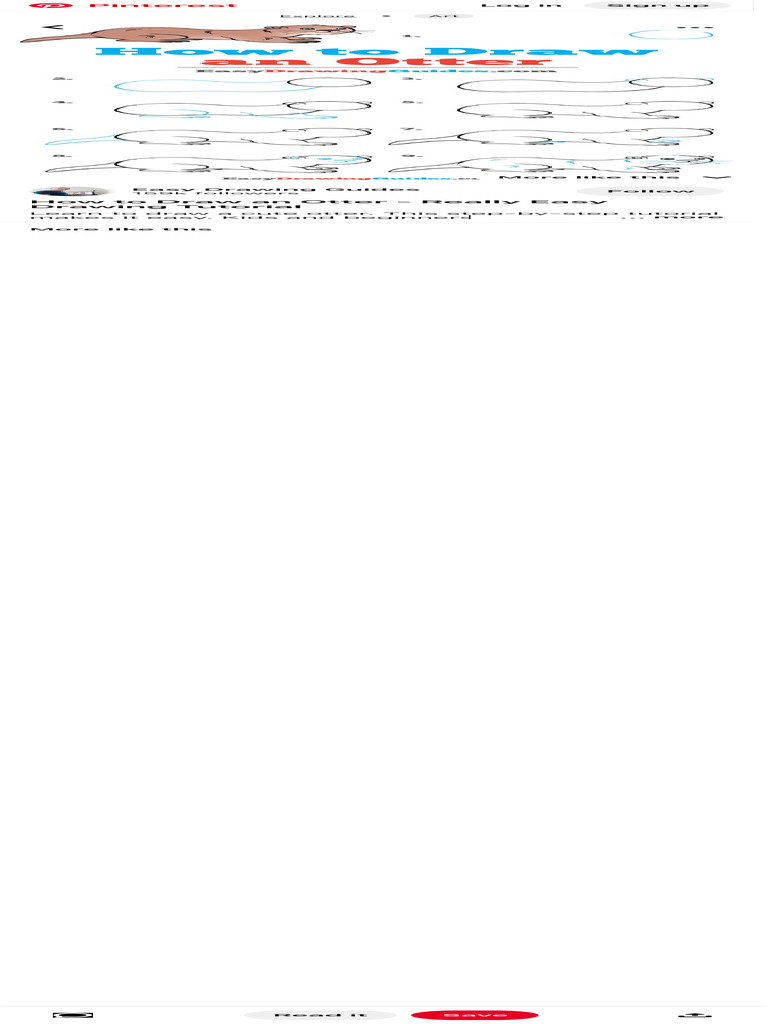 How To Draw An Otter - Really Easy Drawing Tutorial Drawing Tutorial Easy, Drawing Tutorial ...