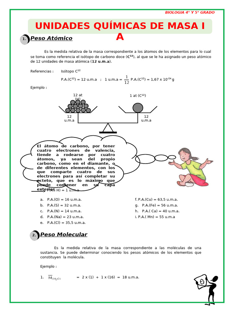 10. Unidades-Quimicas-de-Masa I | PDF | Mole (Unidad) | Fenómenos científicos