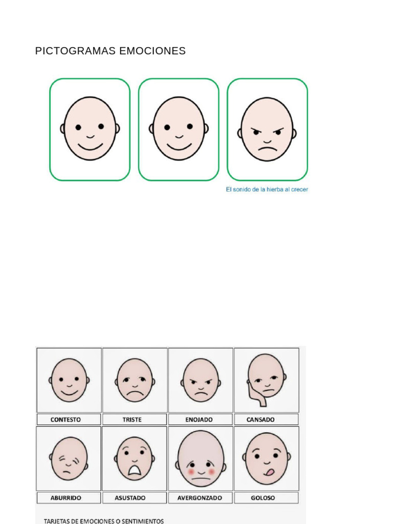 Pictogramas Emociones | PDF