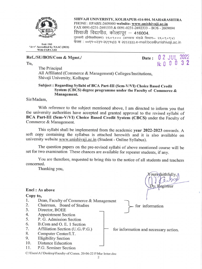 BCA Part-III Sem V and VI (CBCS) Syllabus 2022 | PDF | Computer Security | Security