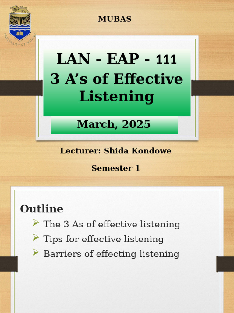 Mastering Effective Listening Skills | PDF | Attention | Nonverbal ...