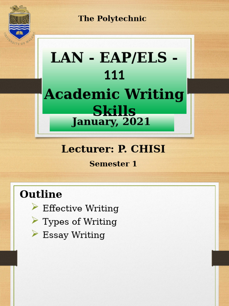 1. Academic Writing Skills | PDF | Essays | Thesis