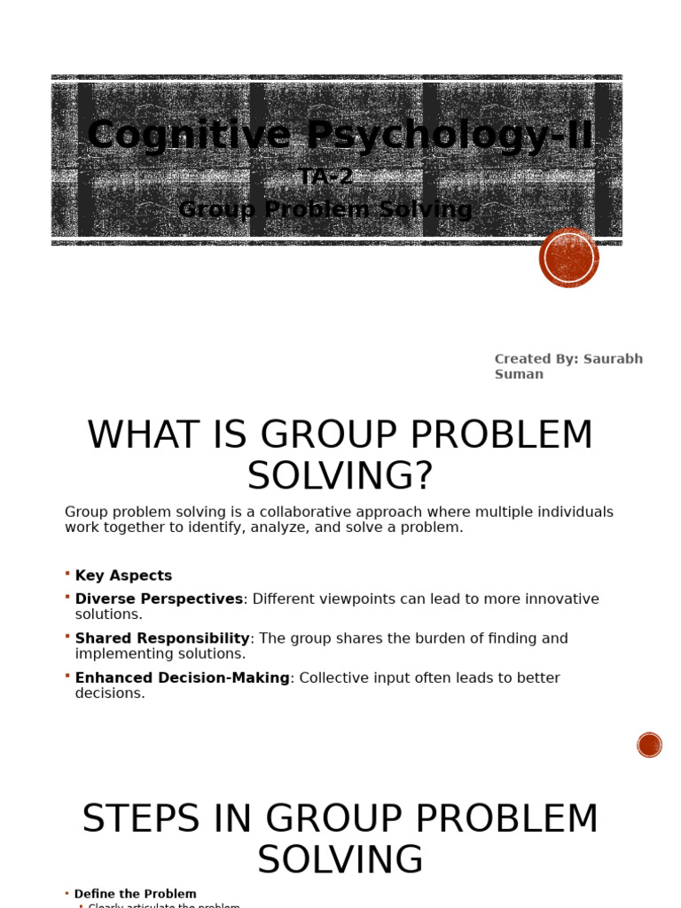TA-2 SS Group Problem Solving | PDF | Brainstorming | Evaluation