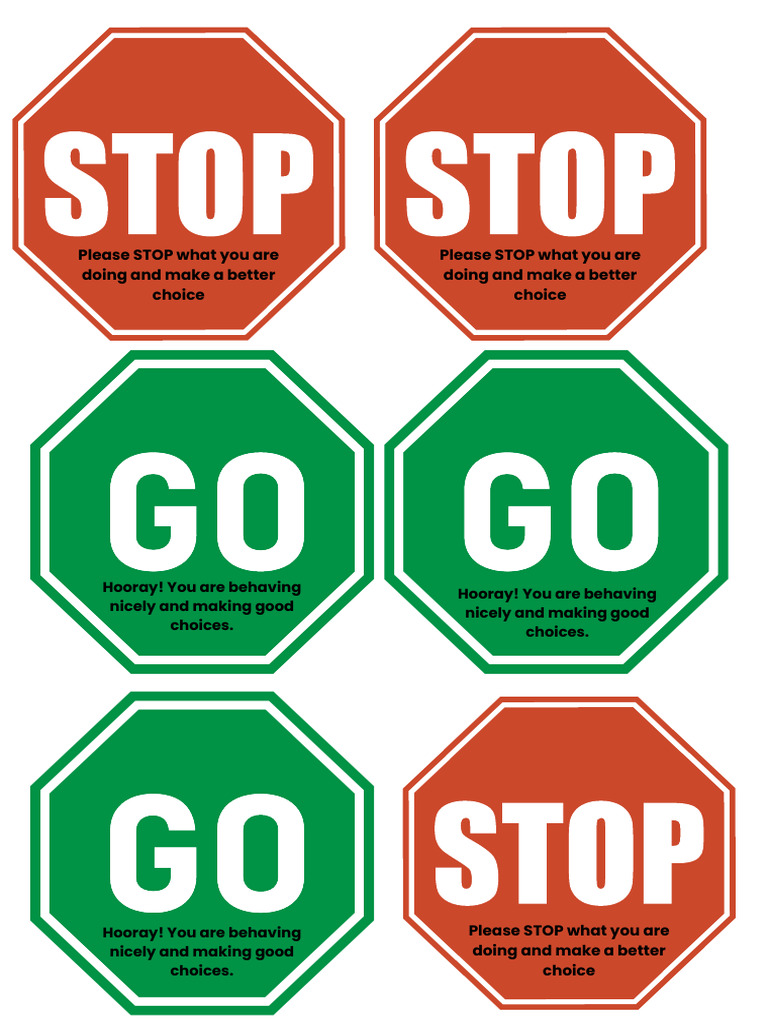 Go and Stop Signals | PDF