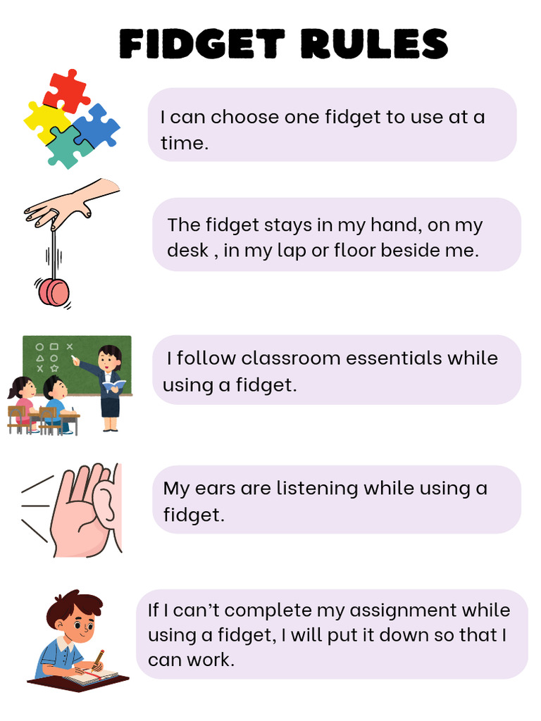 Classroom Fidget Usage Rules | PDF