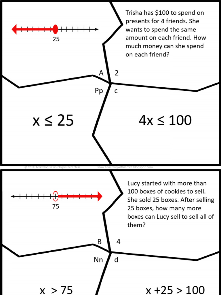 Math Inequality Puzzles | PDF