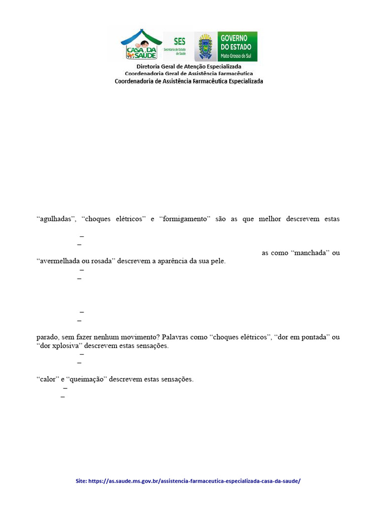 Escalas de Dor Lanns e Eva | PDF | Dor | Sentidos