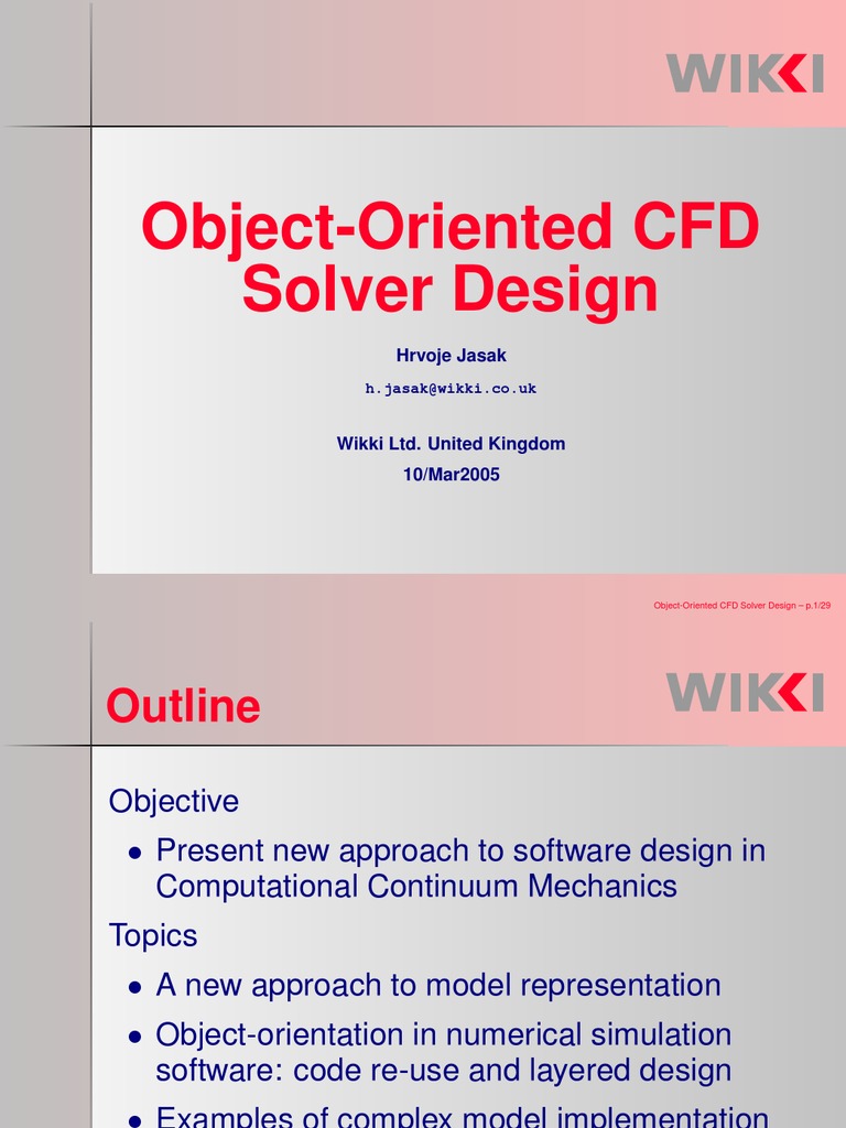 Object-Oriented CFD Solver Design: Hrvoje Jasak | PDF | Computational Fluid Dynamics | Diesel Engine