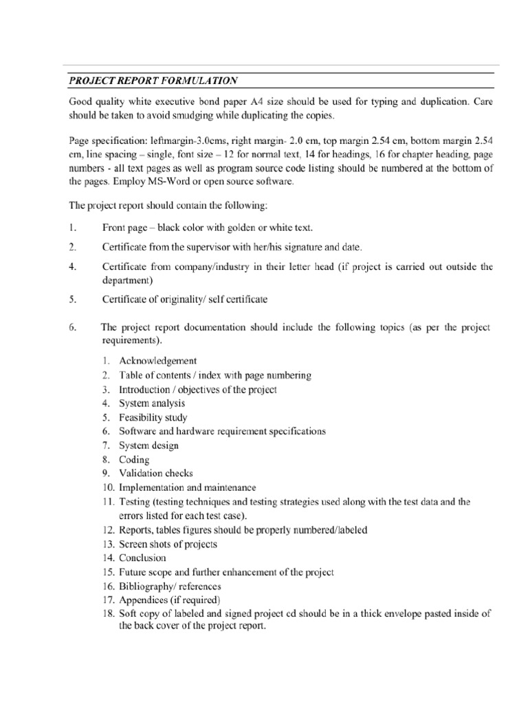 Project Guidelines | PDF