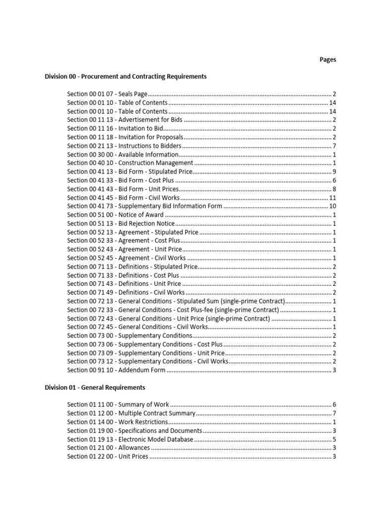 Table of Contents - NMS | PDF | Masonry | Flooring