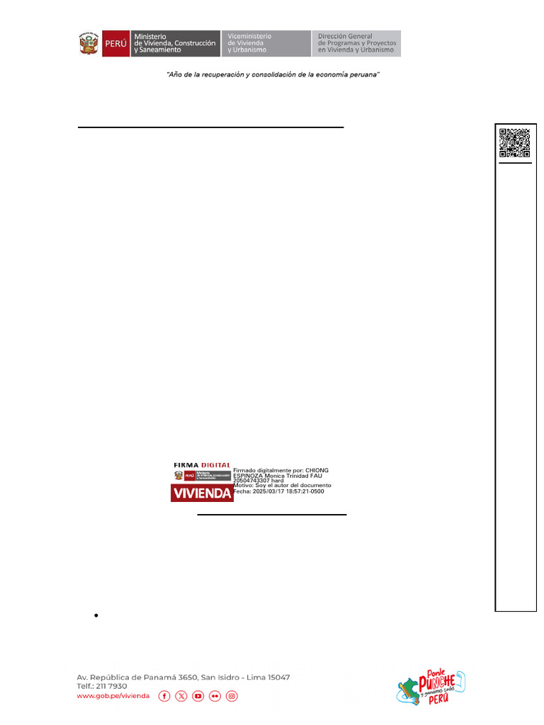 Oficio Multiple 018-2025-VIVIENDA-VMVU-DGPPVU | PDF | Gobierno