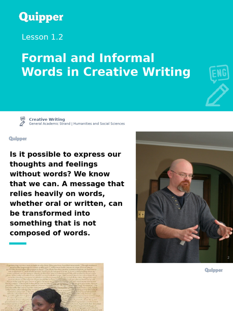 Understanding Diction in Creative Writing | PDF | Concept | Slang