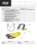 Check List For Web Slings (Lifting Tools) HSE Checklist | PDF