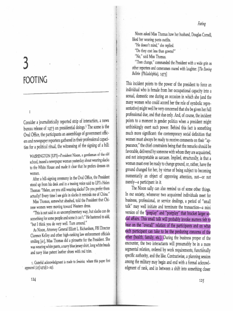 Goffman Footing | PDF