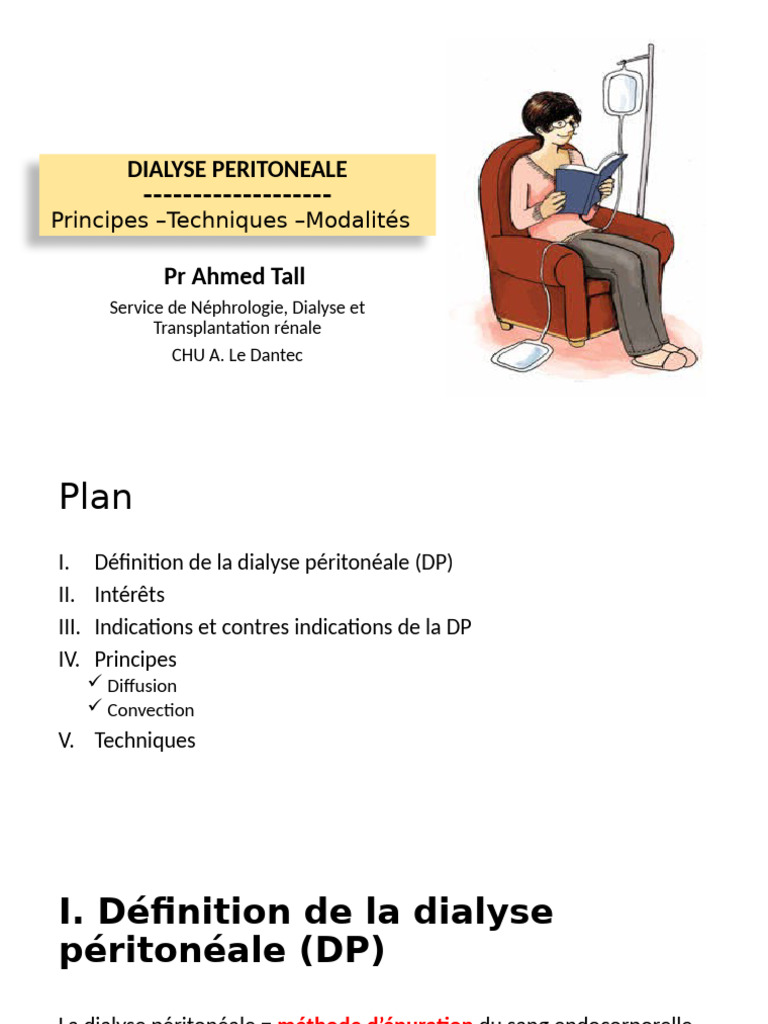 Dialyse Péritonéale : Définition et Indications | PDF | Hémodialyse ...