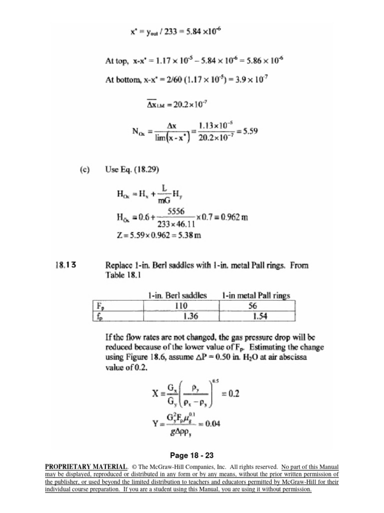 (Solutions Manual) Unit Operations of Chemical Engineering - McCabe ...