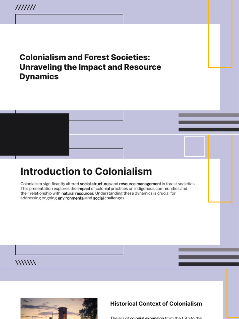 Colonialism's Impact on Forest Societies | PDF | Natural Resource ...