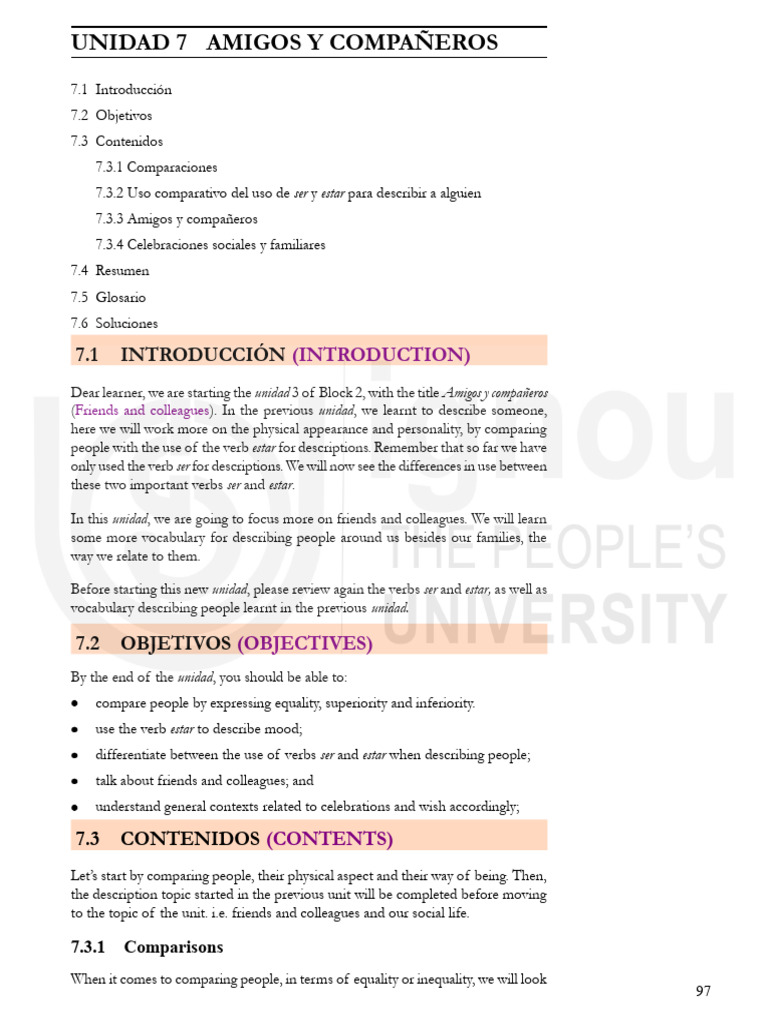Comparaciones y Descripciones Personales | PDF
